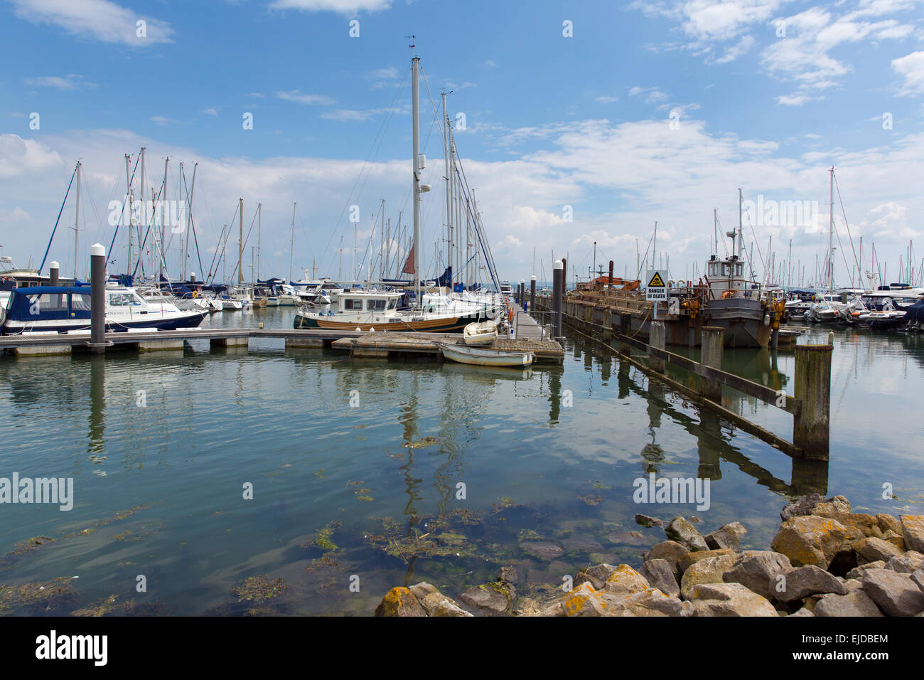Lymington marina lymington new forest hi-res stock photography and ...