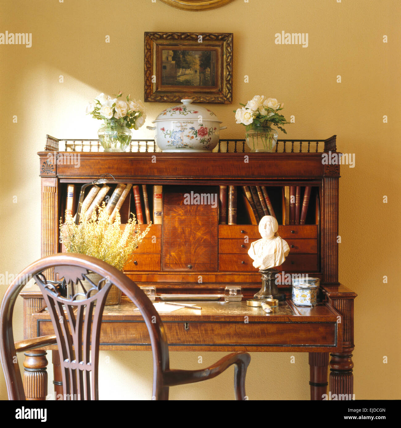 Antique cabinet in a traditional study Stock Photo - Alamy