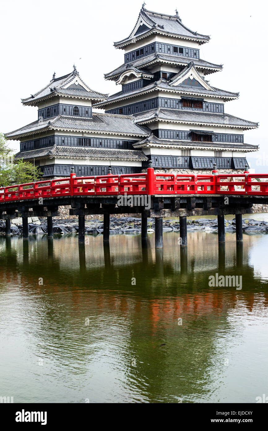 Beautiful medieval castle Matsumoto in the eastern Honshu, Japan Stock ...