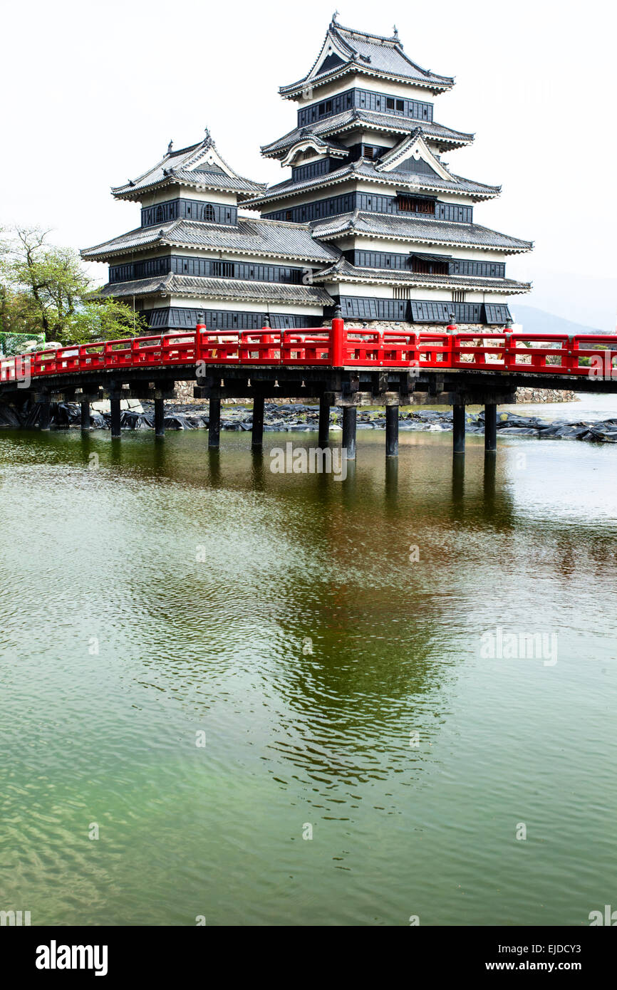 Beautiful medieval castle Matsumoto in the eastern Honshu, Japan Stock ...