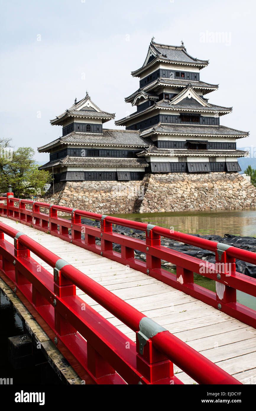 Beautiful medieval castle Matsumoto in the eastern Honshu, Japan Stock ...
