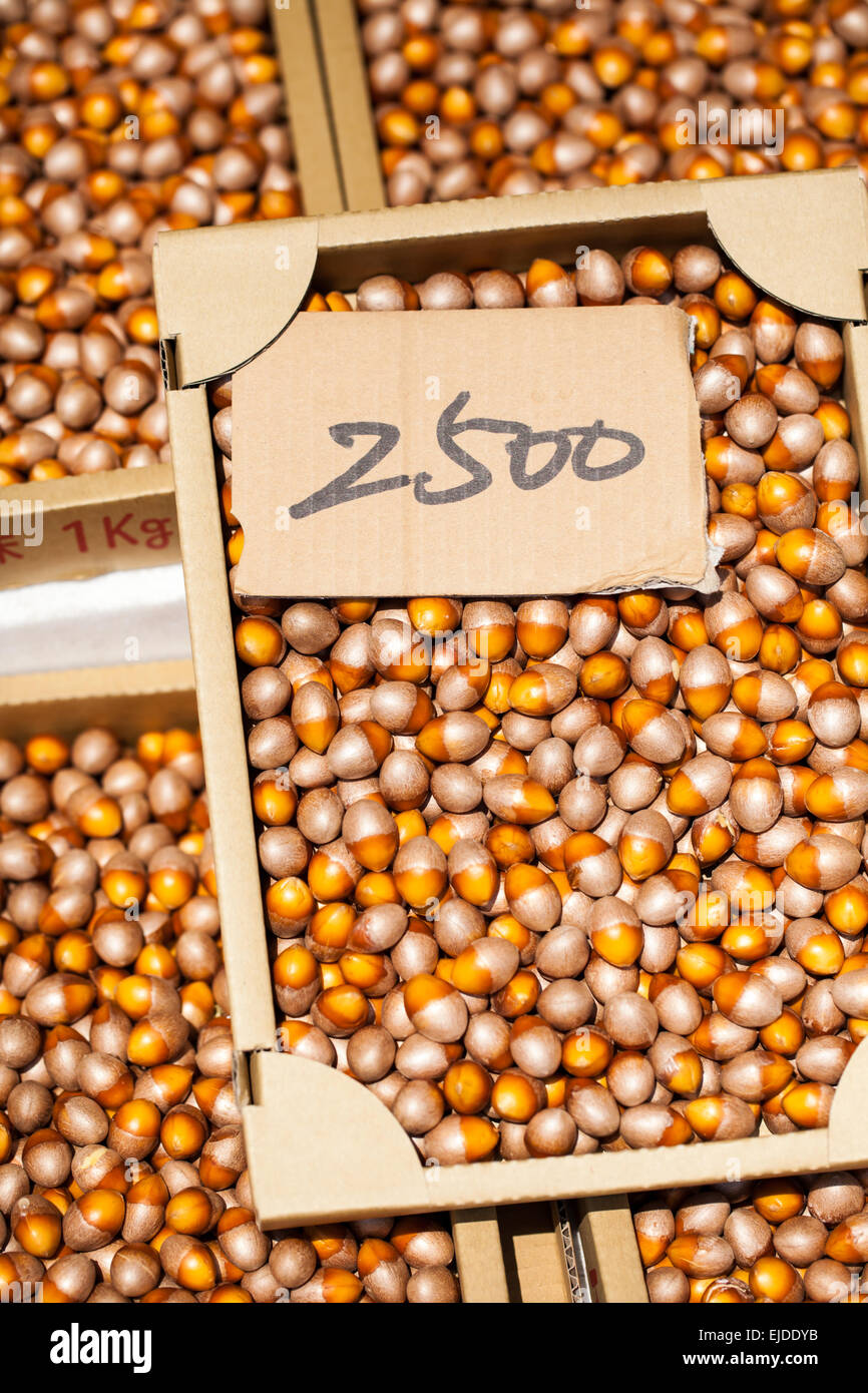 Loose hazelnuts on the market Stock Photo - Alamy