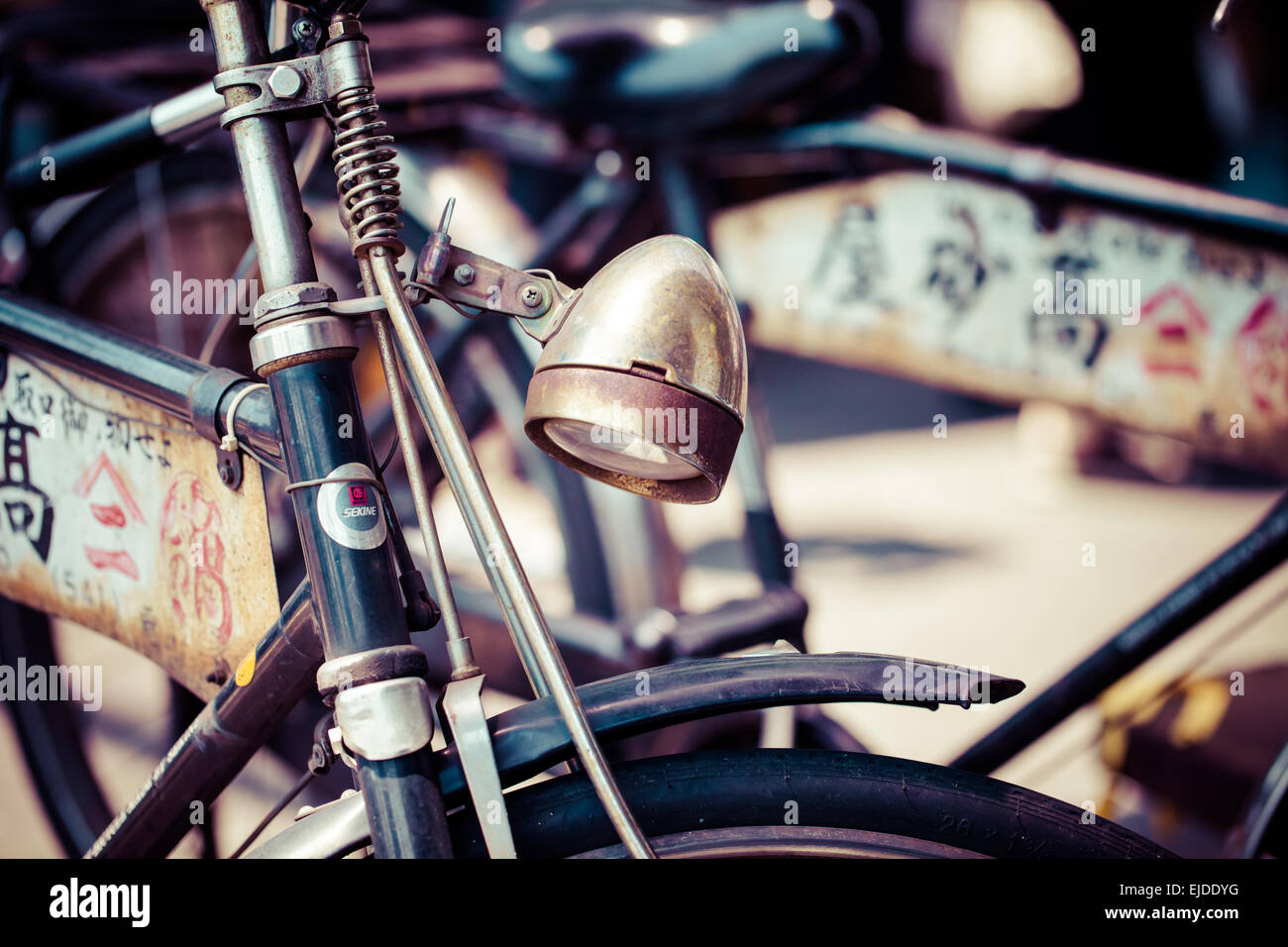 old bicycle in Japan Stock Photo - Alamy
