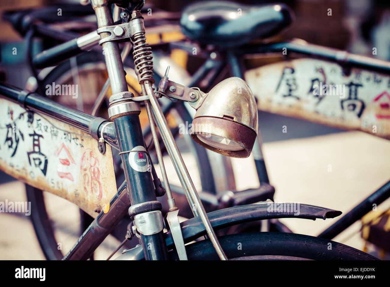 old bicycle in Japan Stock Photo - Alamy