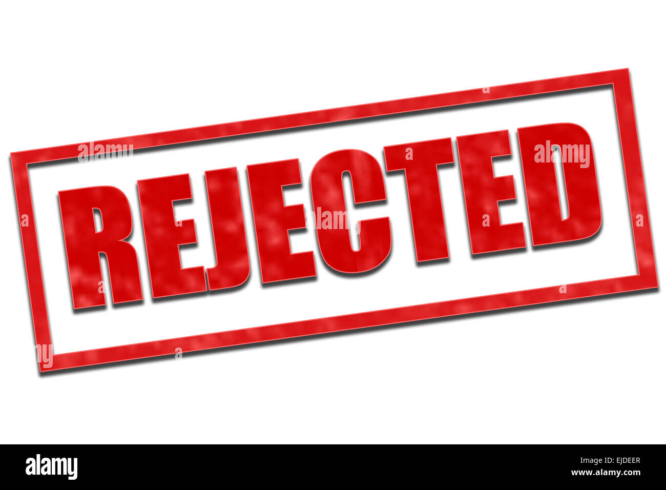 Aged rubber stamp text saying the text Rejected Stock Photo - Alamy