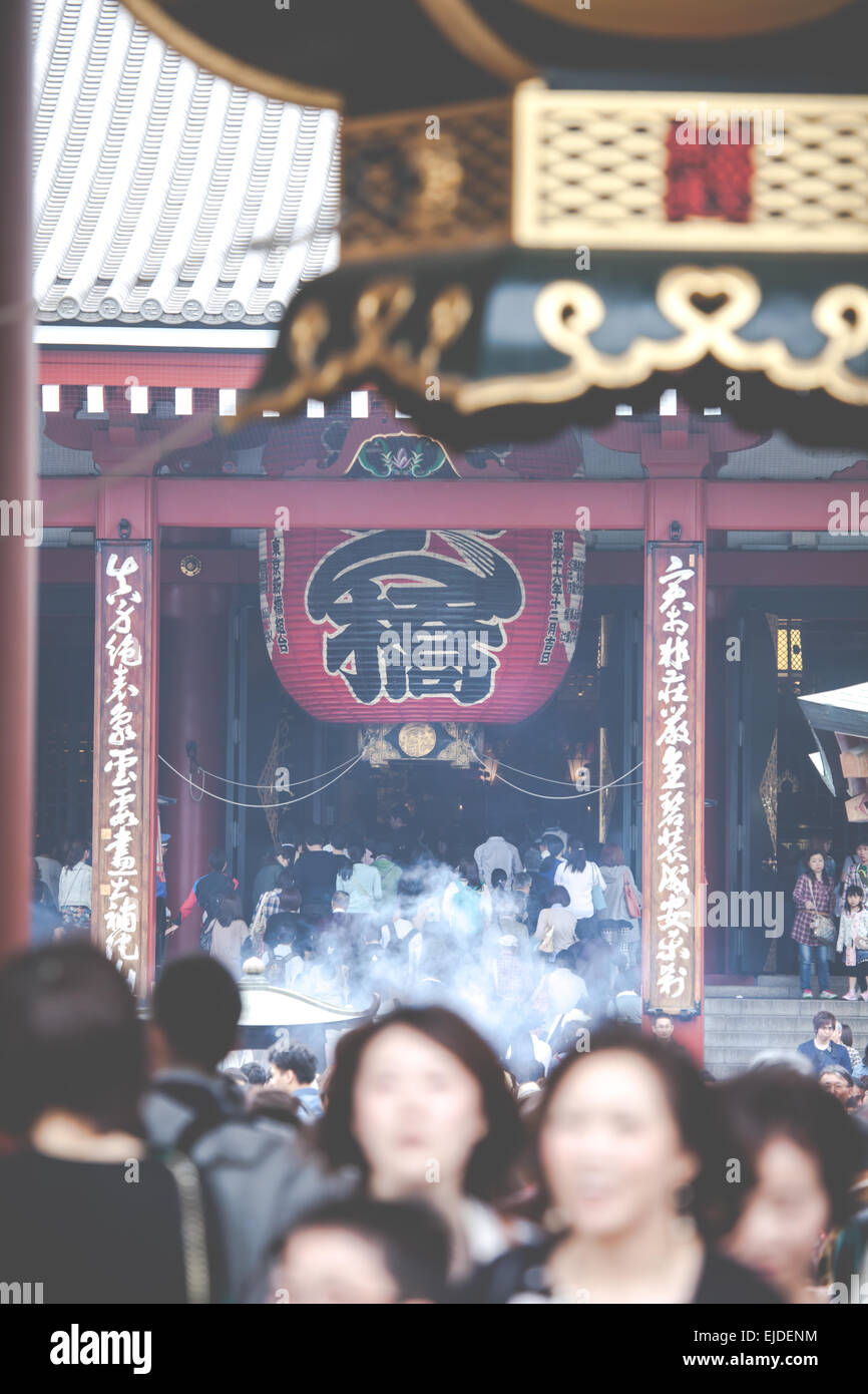 Sensoji-ji Red Japanese Temple in Asakusa, Tokyo, Japan Stock Photo - Alamy