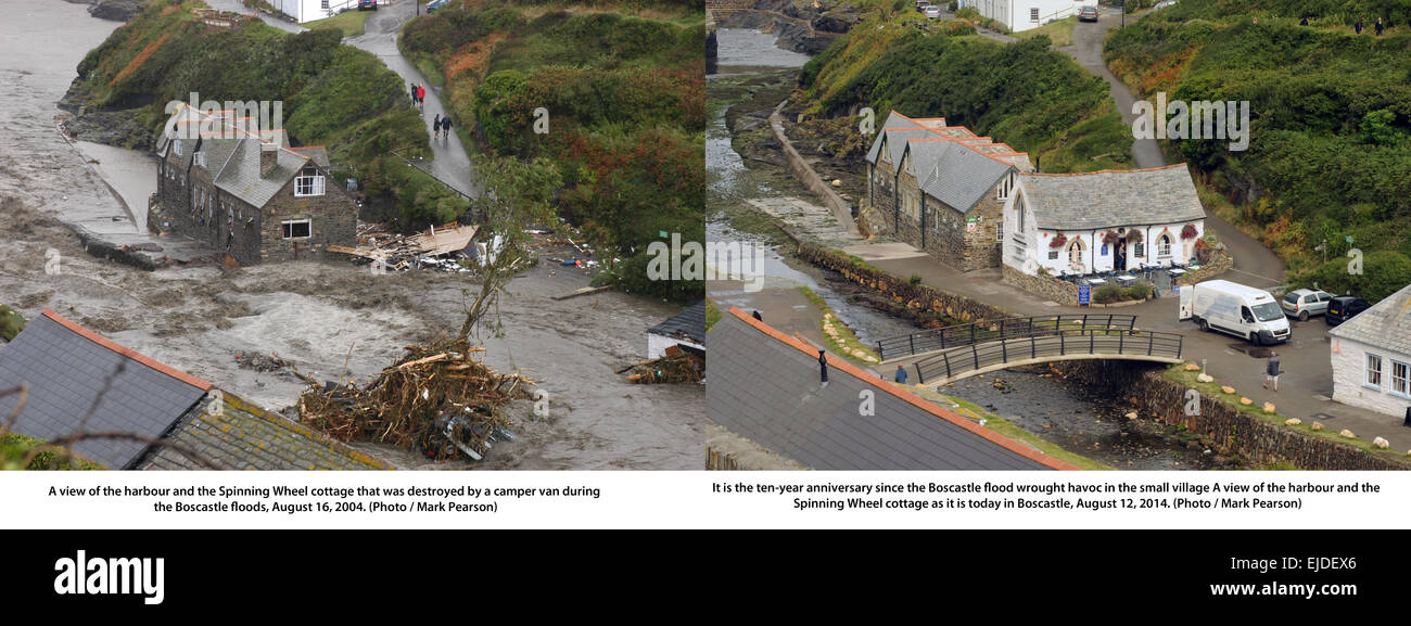 Boscastle flood helicopter hi-res stock photography and images - Alamy
