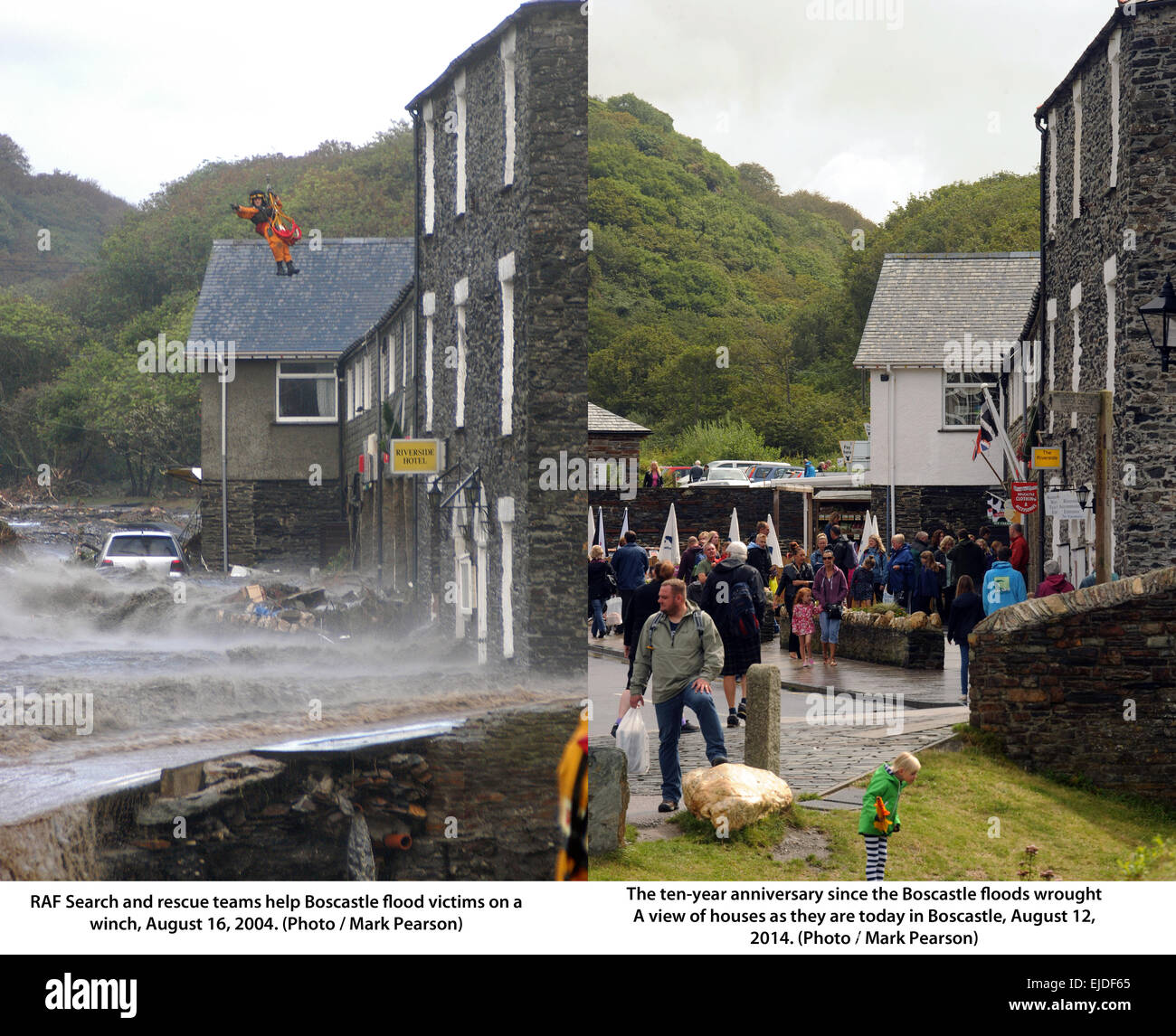 Boscastle floods Cornwall August, 2008 Stock Photo - Alamy