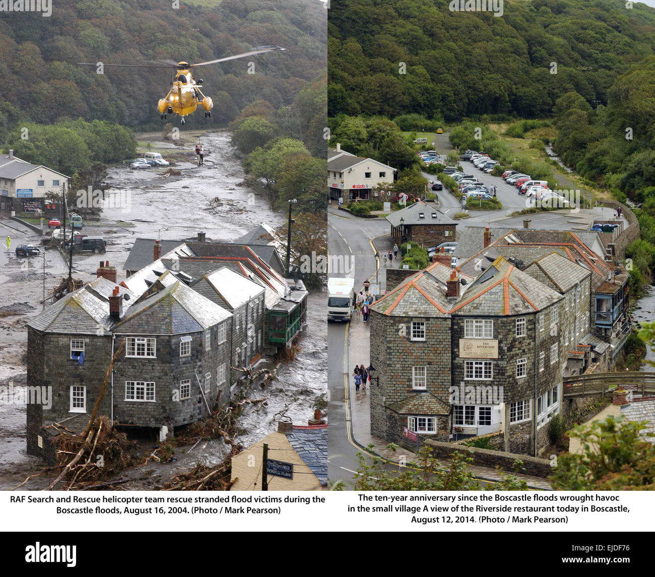 Boscastle floods emergency services at the scene after a wall of Stock ... Boscastle floods emergency services at the scene after a wall of Stock ...