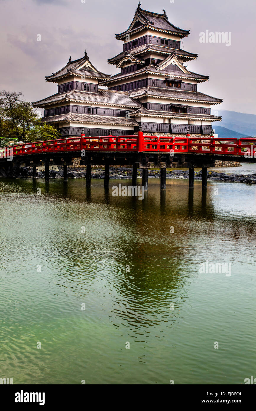 Beautiful medieval castle Matsumoto in the eastern Honshu, Japan Stock ...