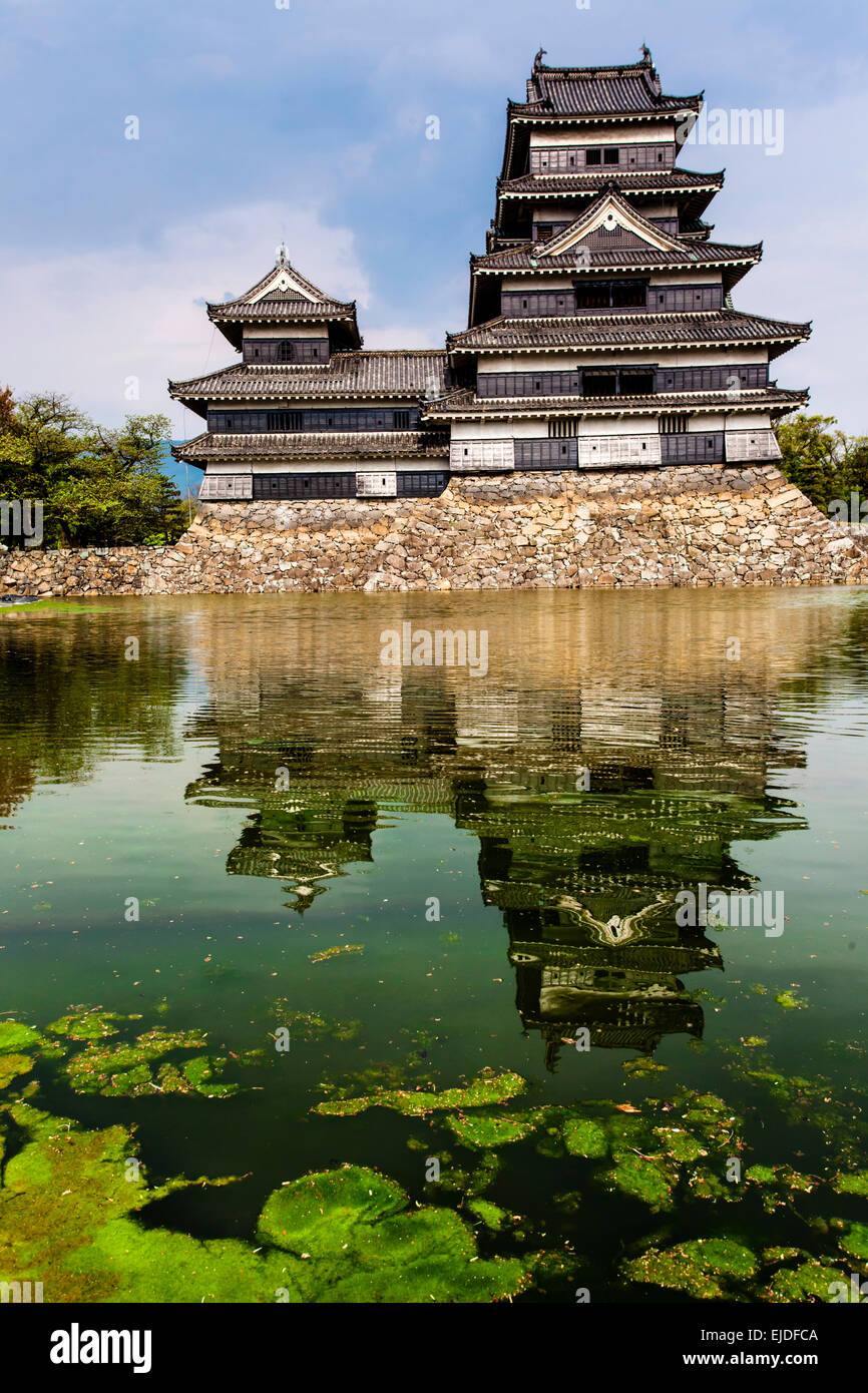 Beautiful medieval castle Matsumoto in the eastern Honshu, Japan Stock ...