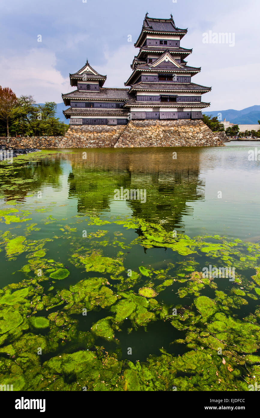Beautiful medieval castle Matsumoto in the eastern Honshu, Japan Stock ...