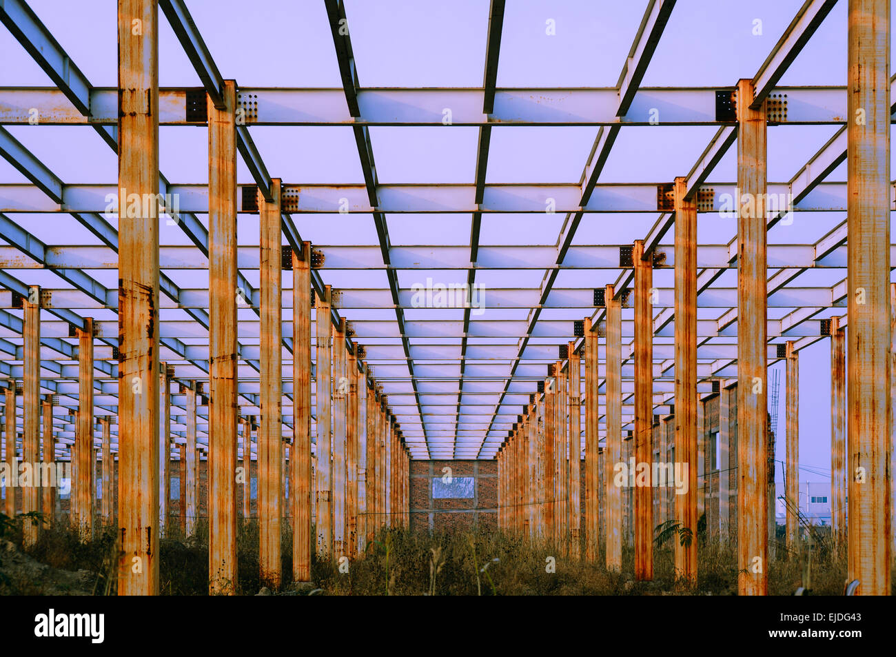 The steel frame, the half built site Stock Photo - Alamy