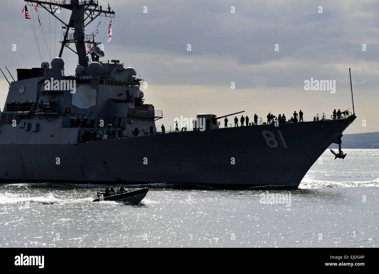 AJAXNETPHOTO. 22ND MARCH, 2015. PORTSMOUTH, ENGLAND. - U.S. DESTROYER ...