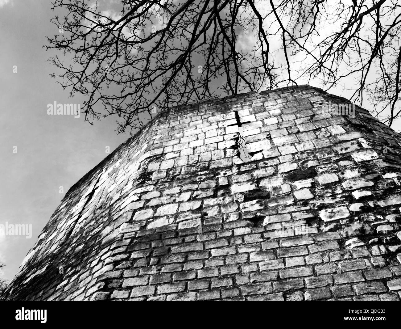 The Multangular Tower in Museum Gardens York North Yorkshire England ...
