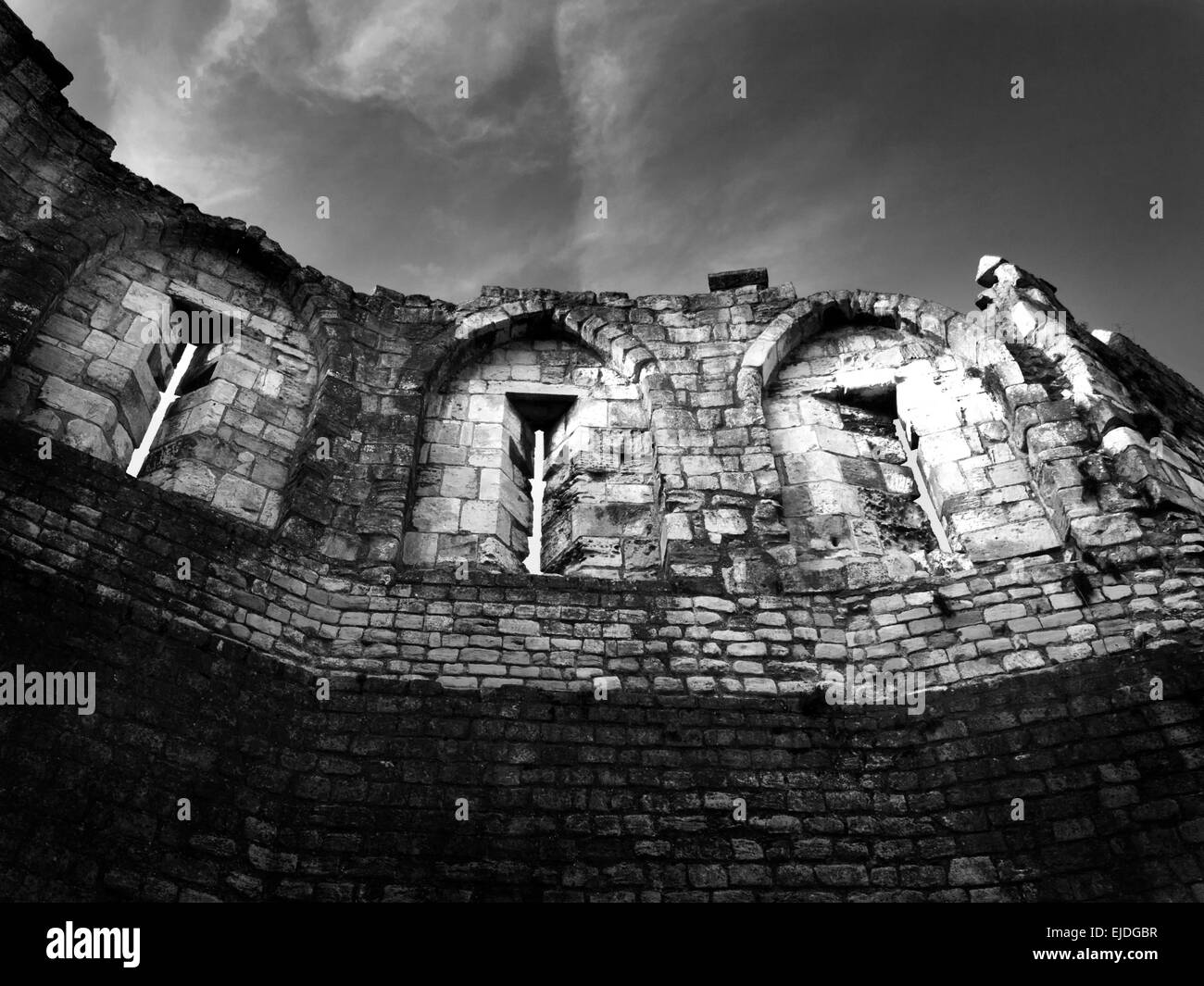 The Multangular Tower Interior in Museum Gardens York North Yorkshire ...