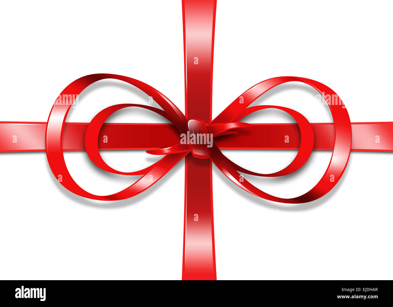 red gift ribbon and bow Stock Photo - Alamy