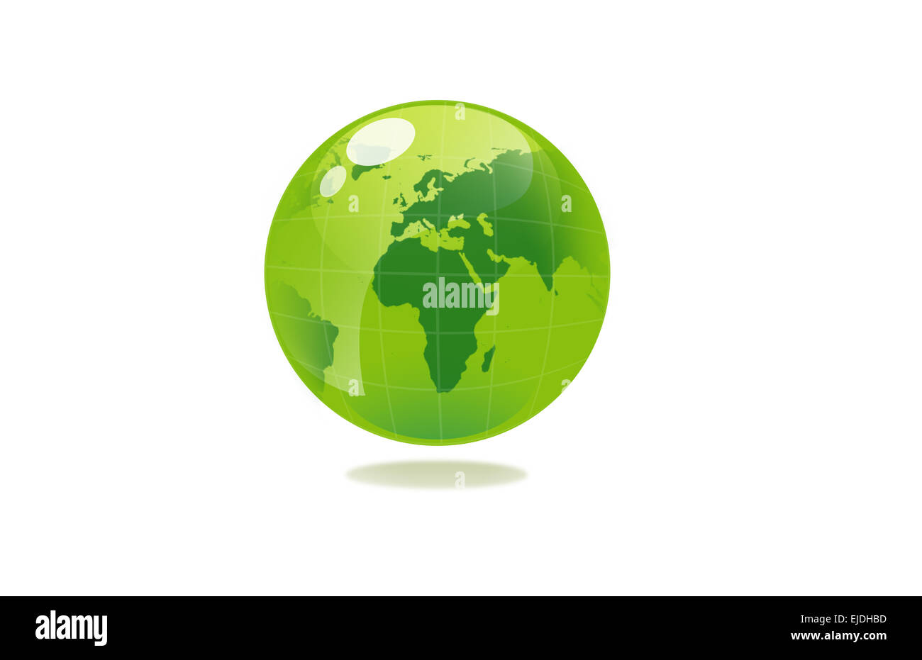 illustration of green sphere globe Stock Photo - Alamy