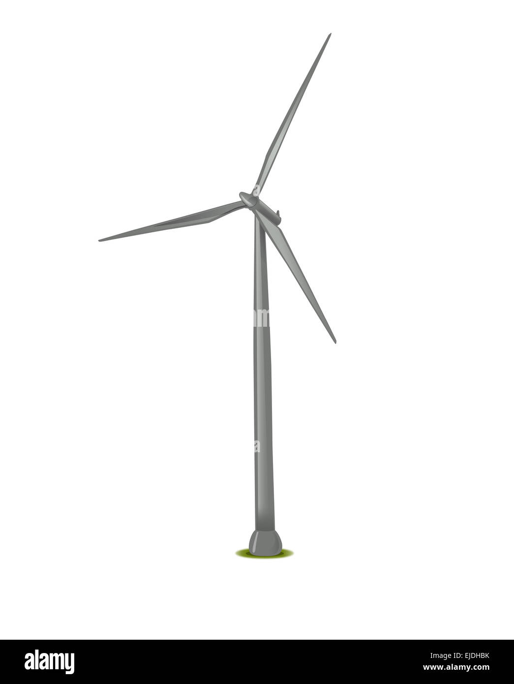Wind turbine illustration Cut Out Stock Images & Pictures - Alamy