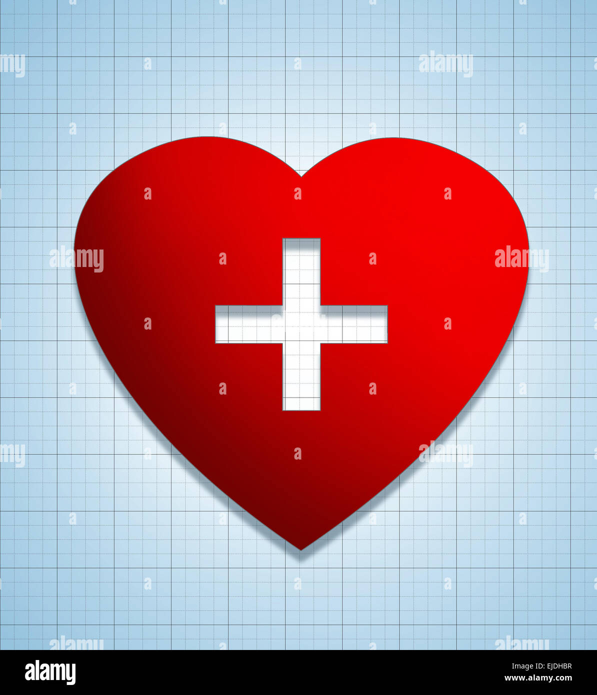 heart shape sign with cross Stock Photo - Alamy