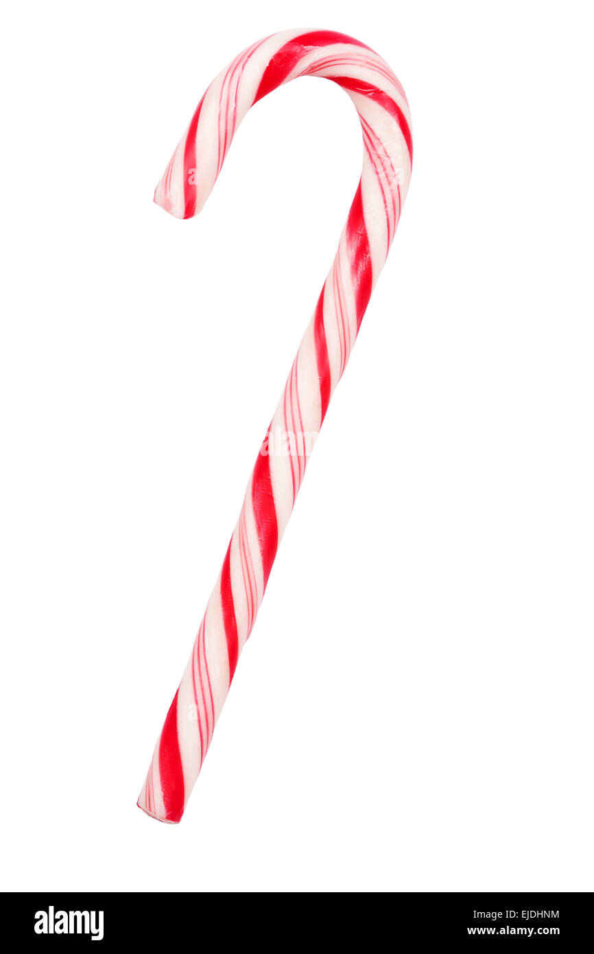 Christmas candy canes isolated on white background Stock Photo - Alamy