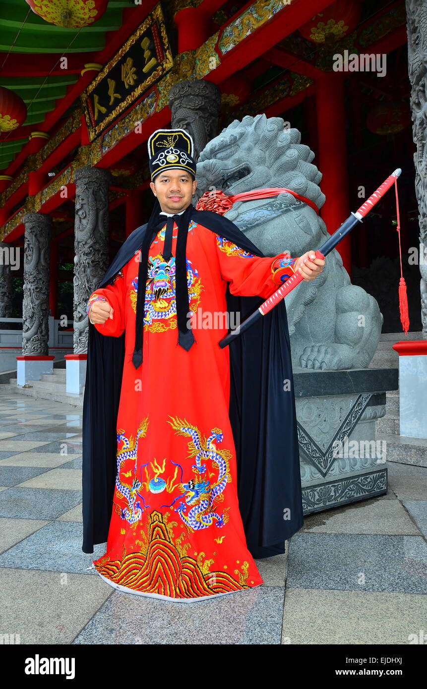 photographed using costumes Sam Pho Kong in temple Sam Pho Kong Stock ...