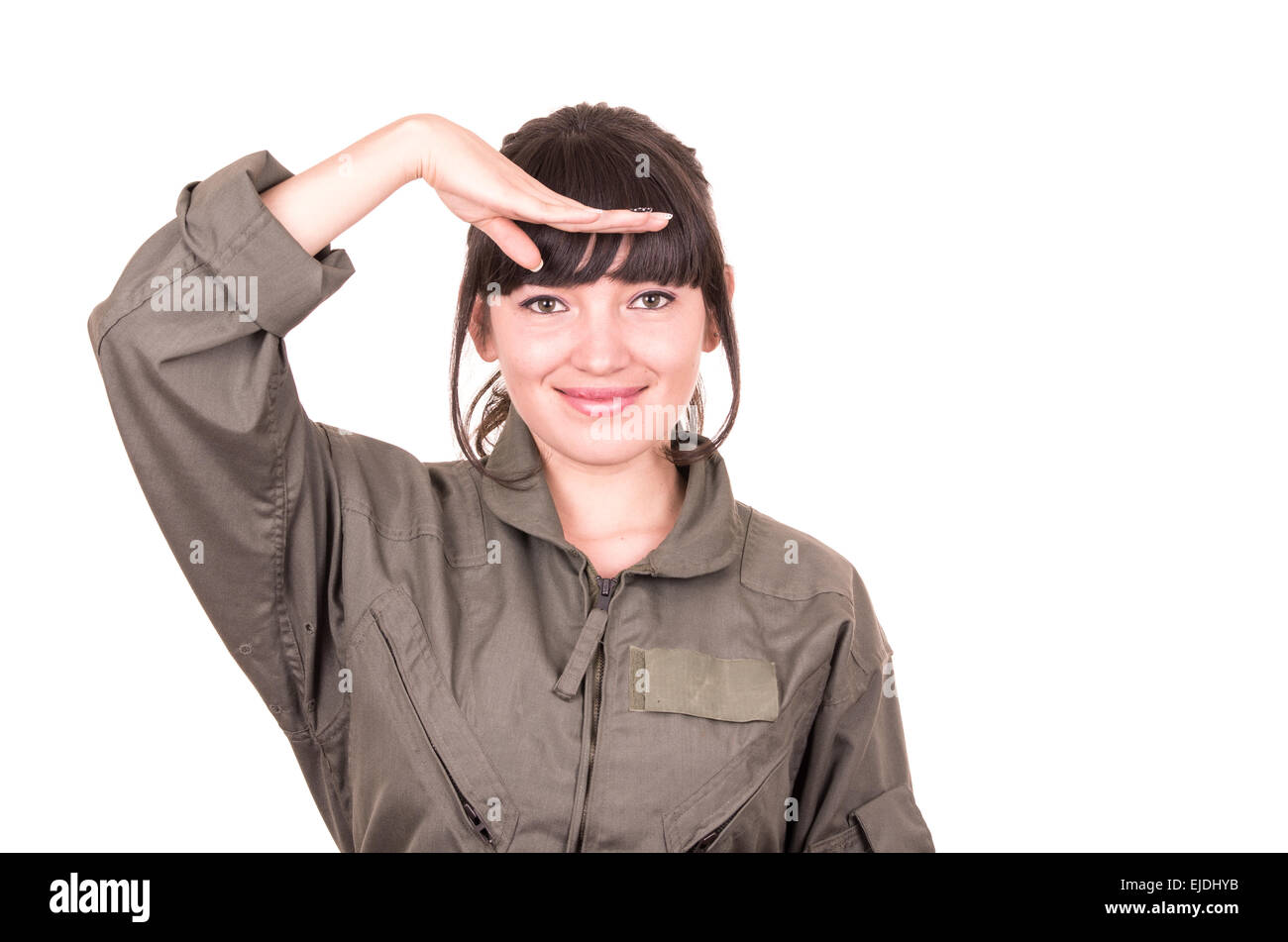 beautiful young female pilot wearing uniform Stock Photo - Alamy