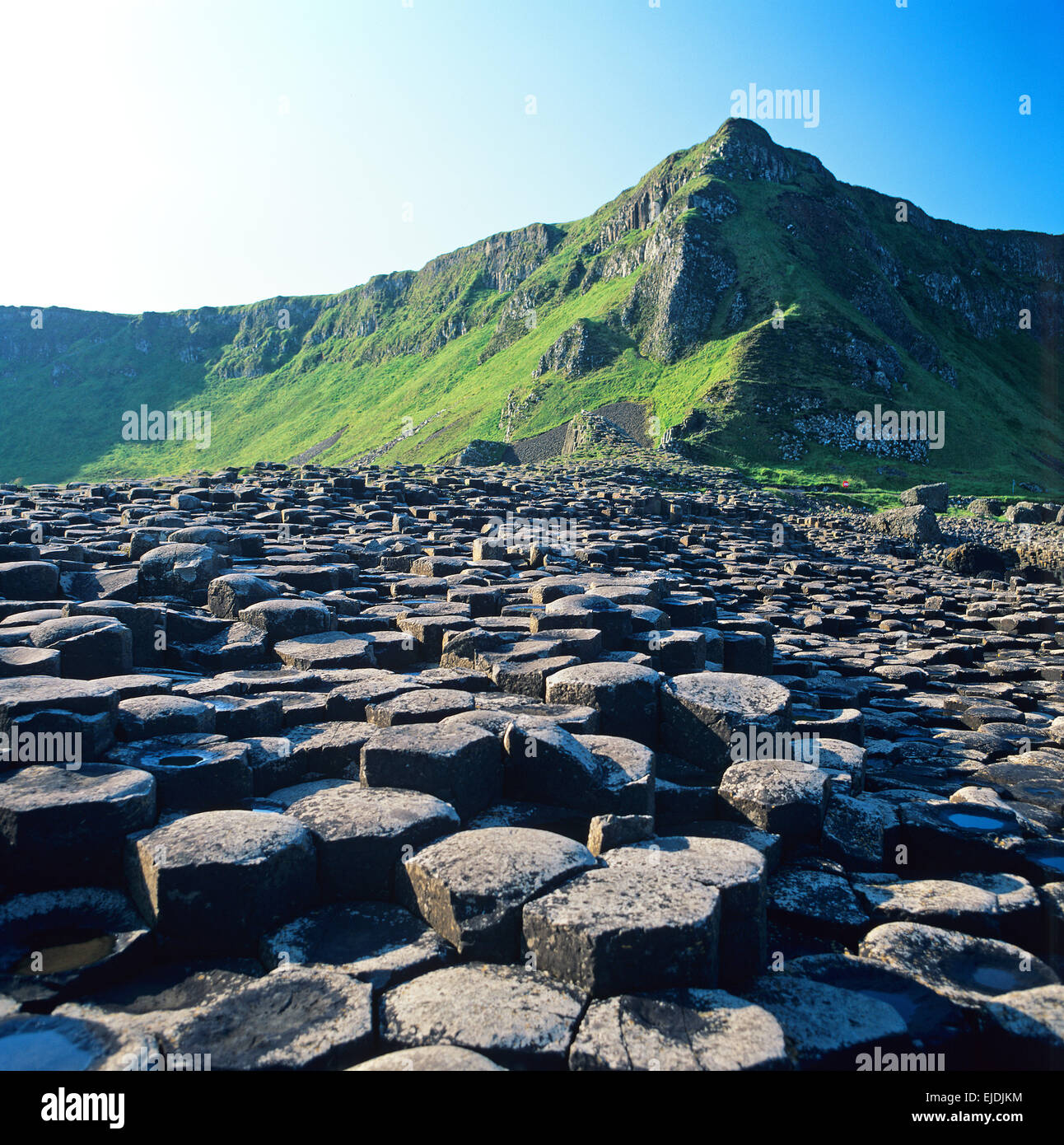 basalt columns, Giants Causeway, Co. Antrim, Northern Ireland Stock ...