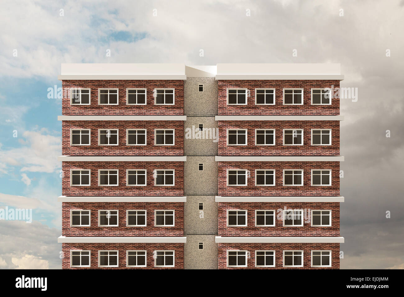 3d apartment block hi-res stock photography and images - Alamy