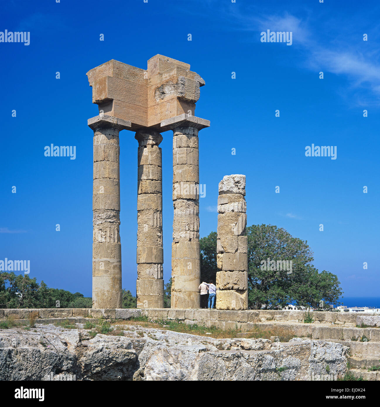 ancient ruins, Acropolis of Rhodes Town, Rhodes Island, Greece Stock ...