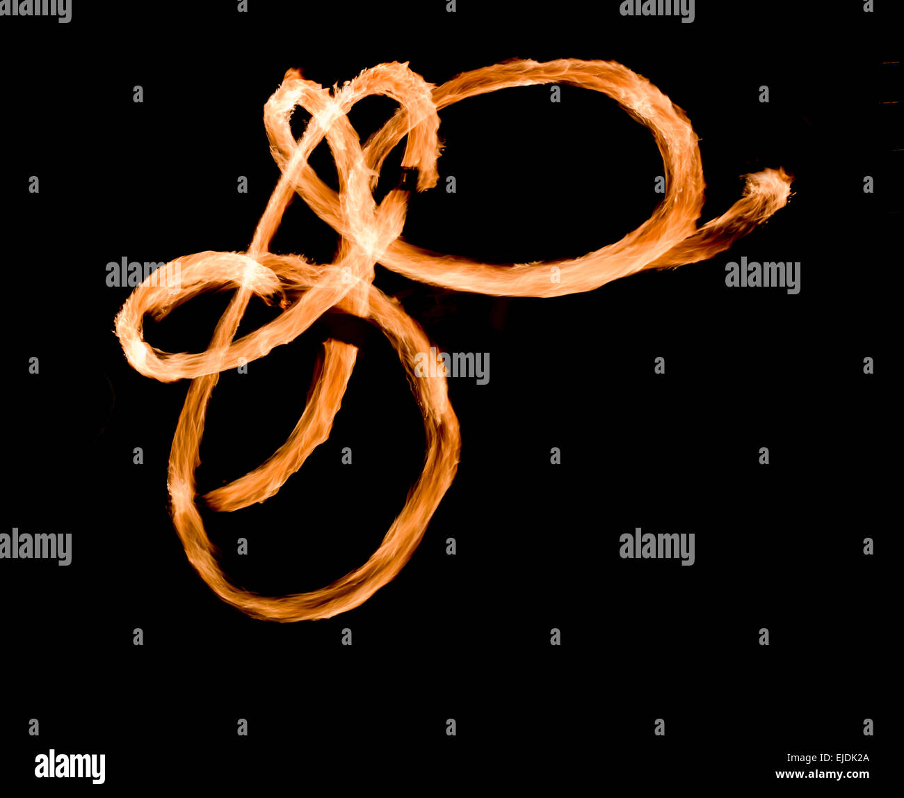 Fire Show Flaming Trails Stock Photo - Alamy