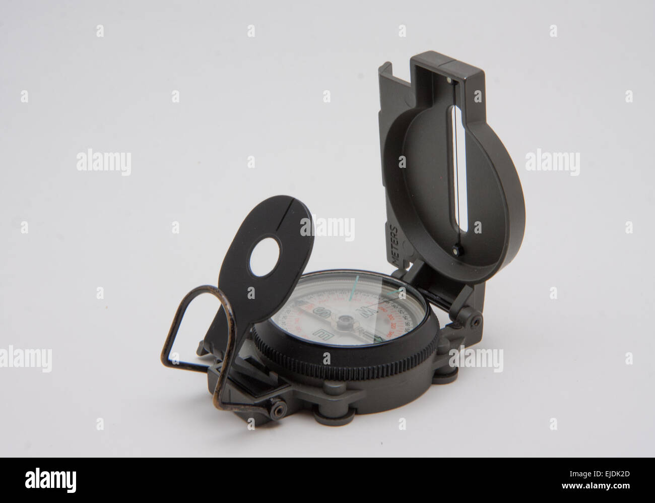 close up compass green for topographic maps Stock Photo - Alamy