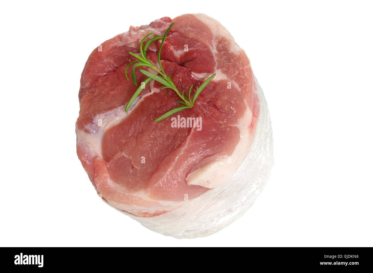 piece of the pig's meat on white background Stock Photo - Alamy