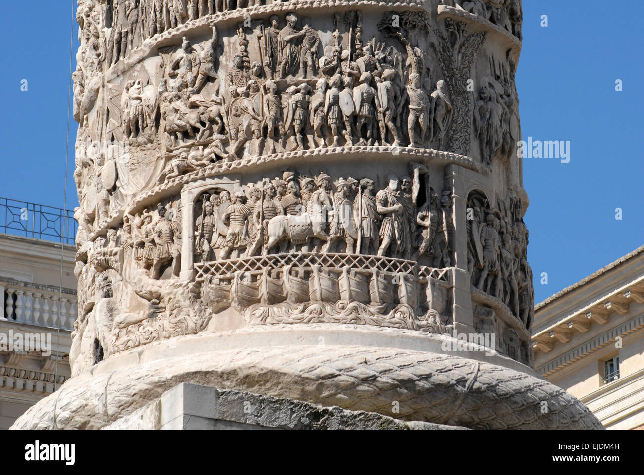 Column of Marcus Aurelius, Rome. Detail Stock Photo - Alamy
