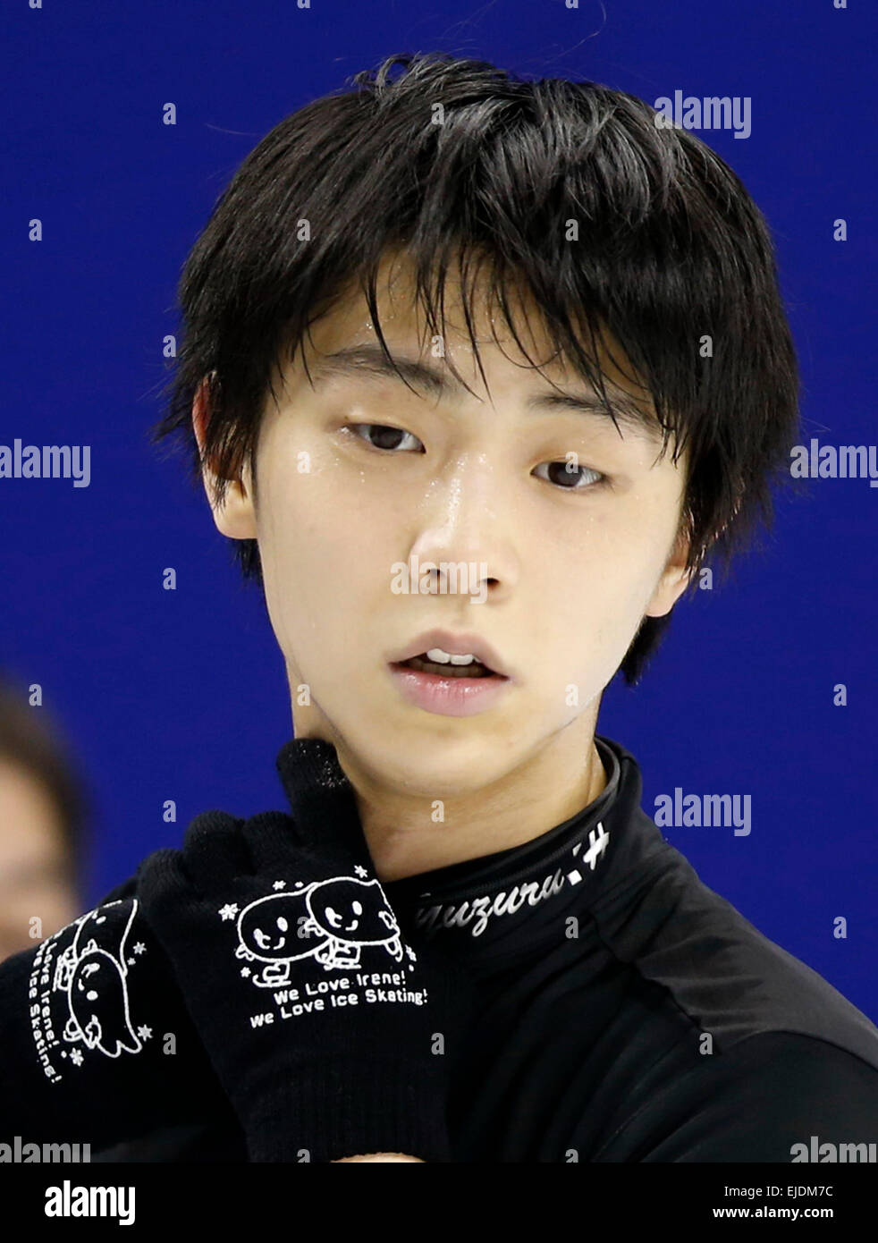 Shanghai, China. 24th March, 2015. Yuzuru Hanyu of Japan takes part in ...