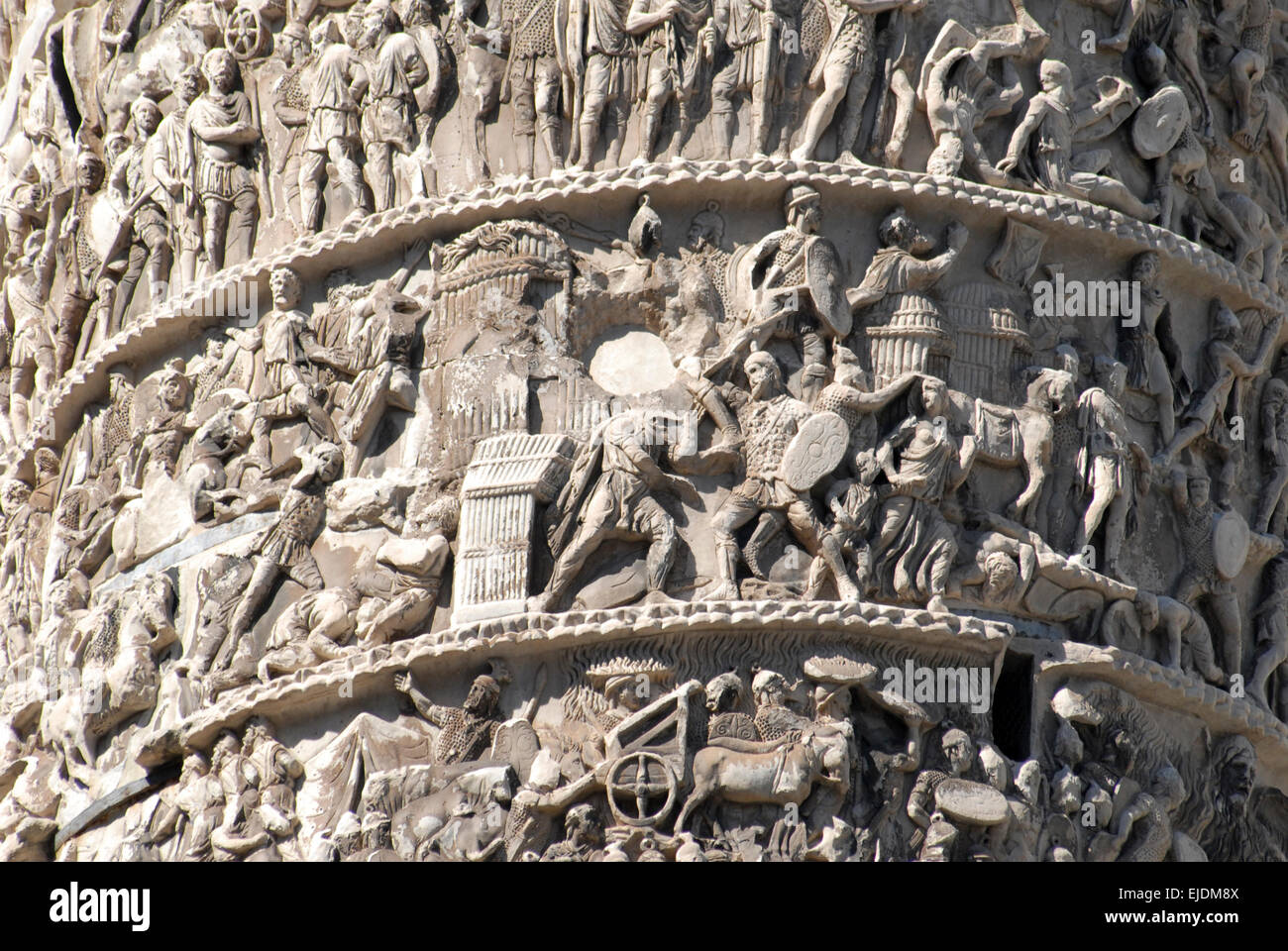 Column of Marcus Aurelius, Rome. Detail Stock Photo - Alamy