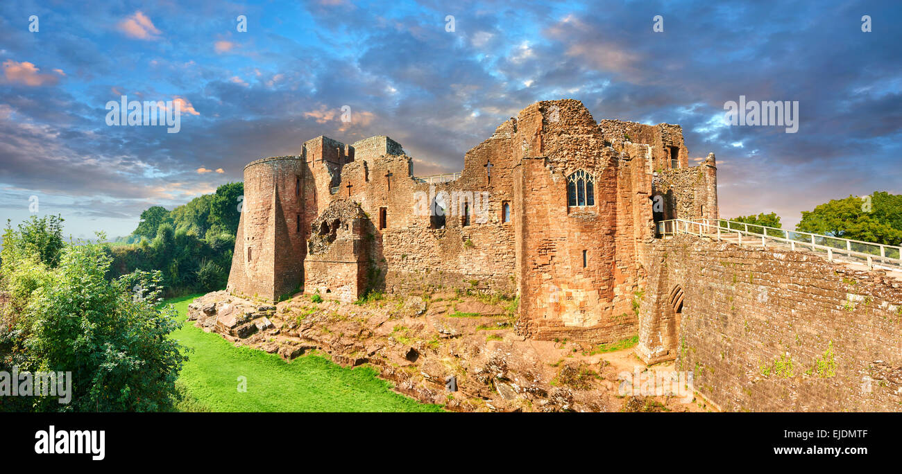 The 12th century medieval Norman ruins of Goodrich Castle ...