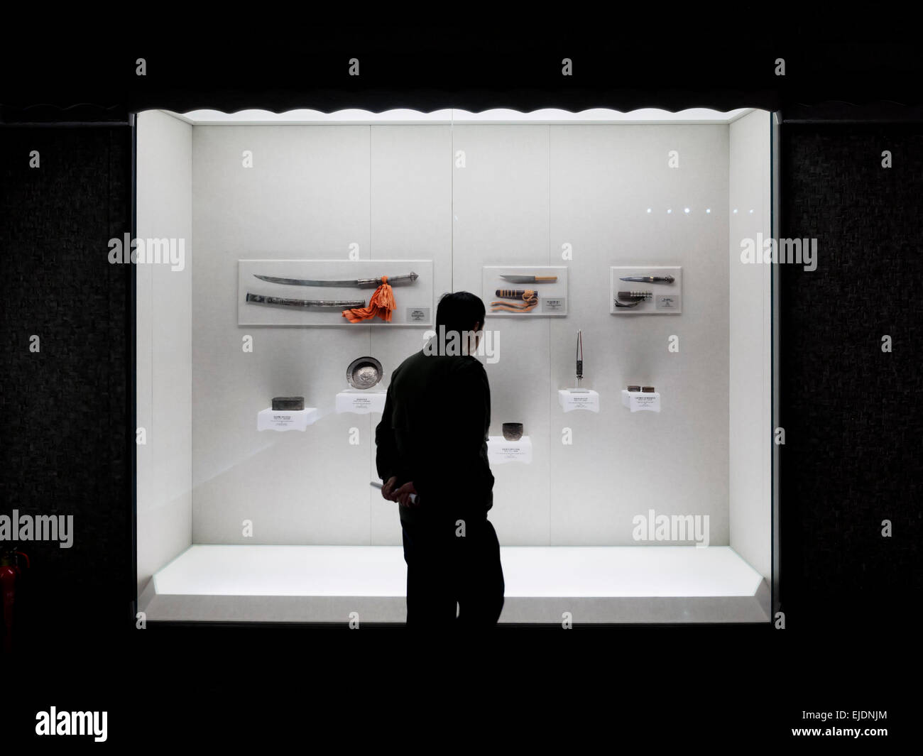 Person looking at art in museum hi-res stock photography and images - Alamy