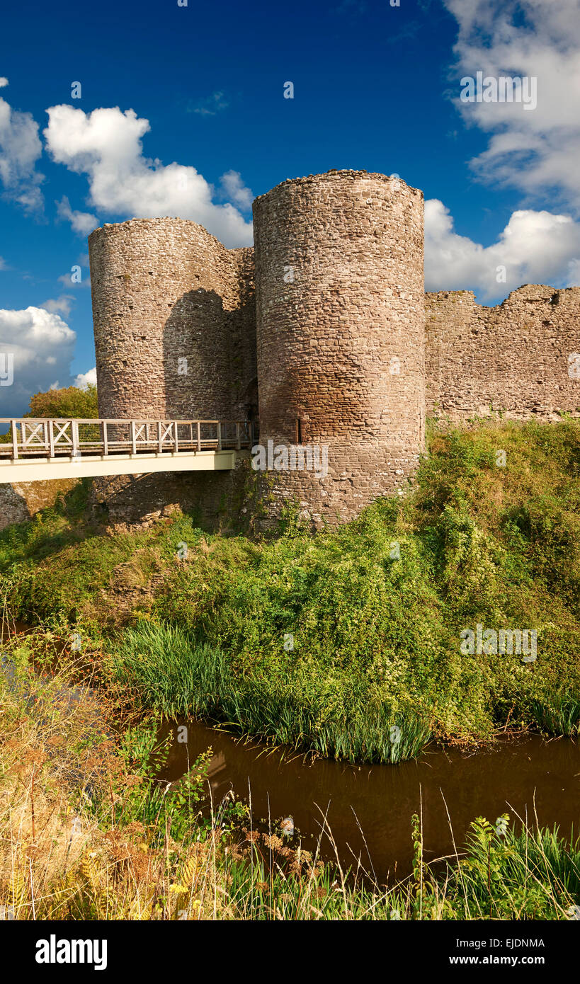 The medieval Llantilio Castle, circa 1185-87, better known as the White ...