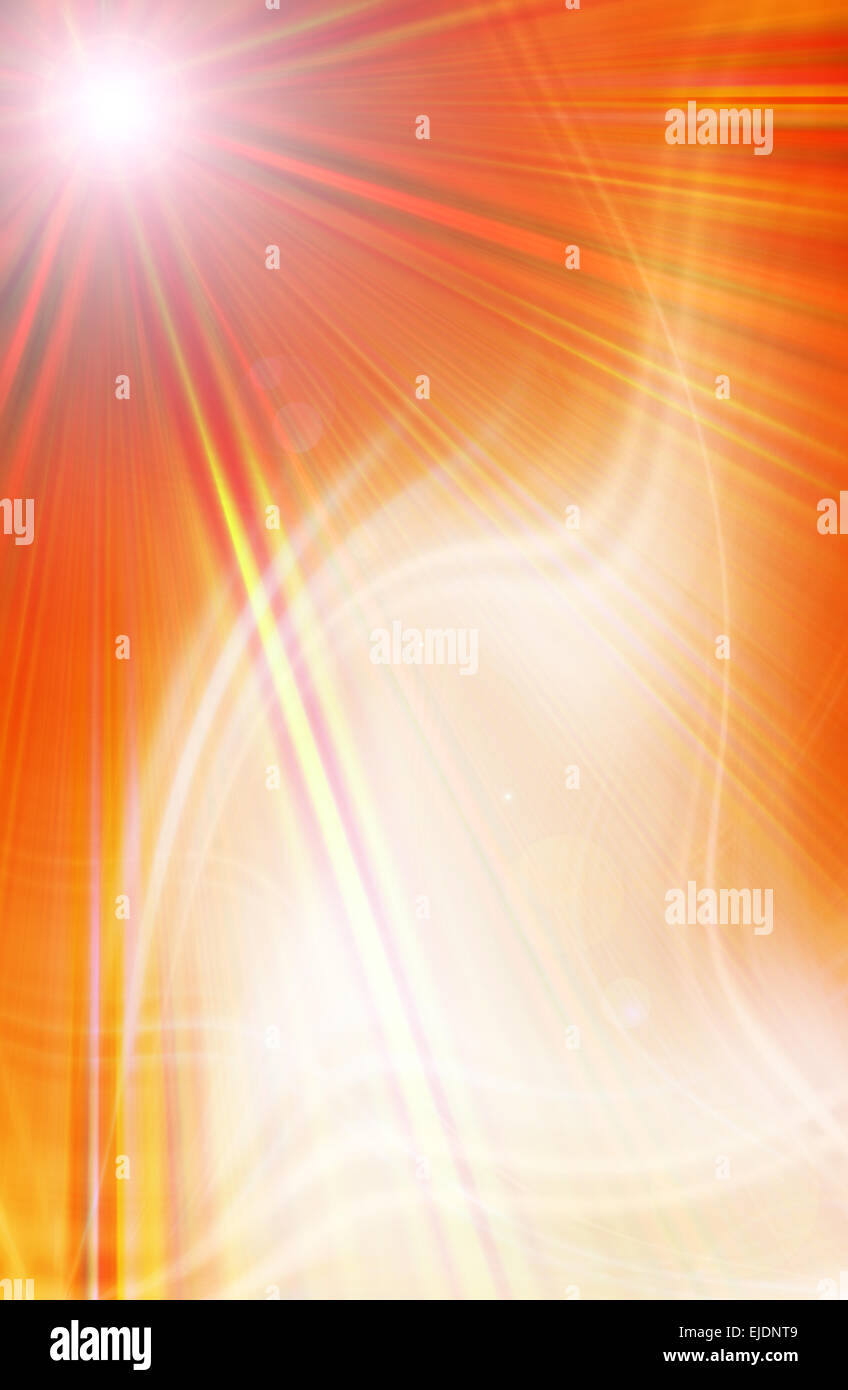 abstract orange color background with motion ray technology Stock Photo ...