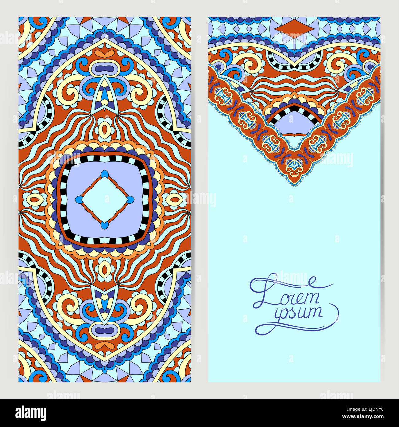 decorative label card for vintage design, ethnic pattern Stock Photo ...