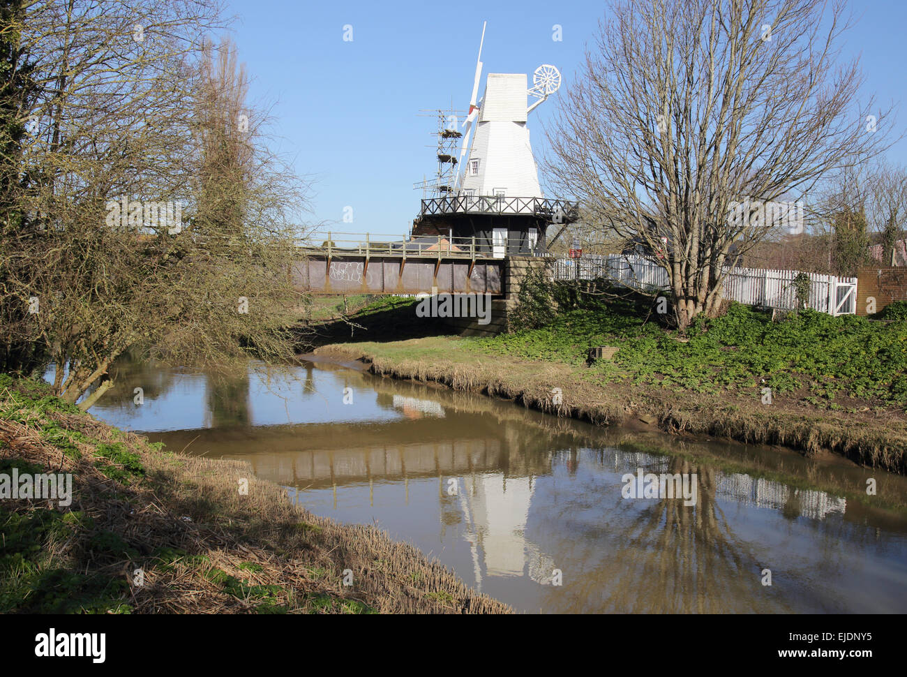 gibbet smock windmill in rye in east sussex Stock Photo - Alamy