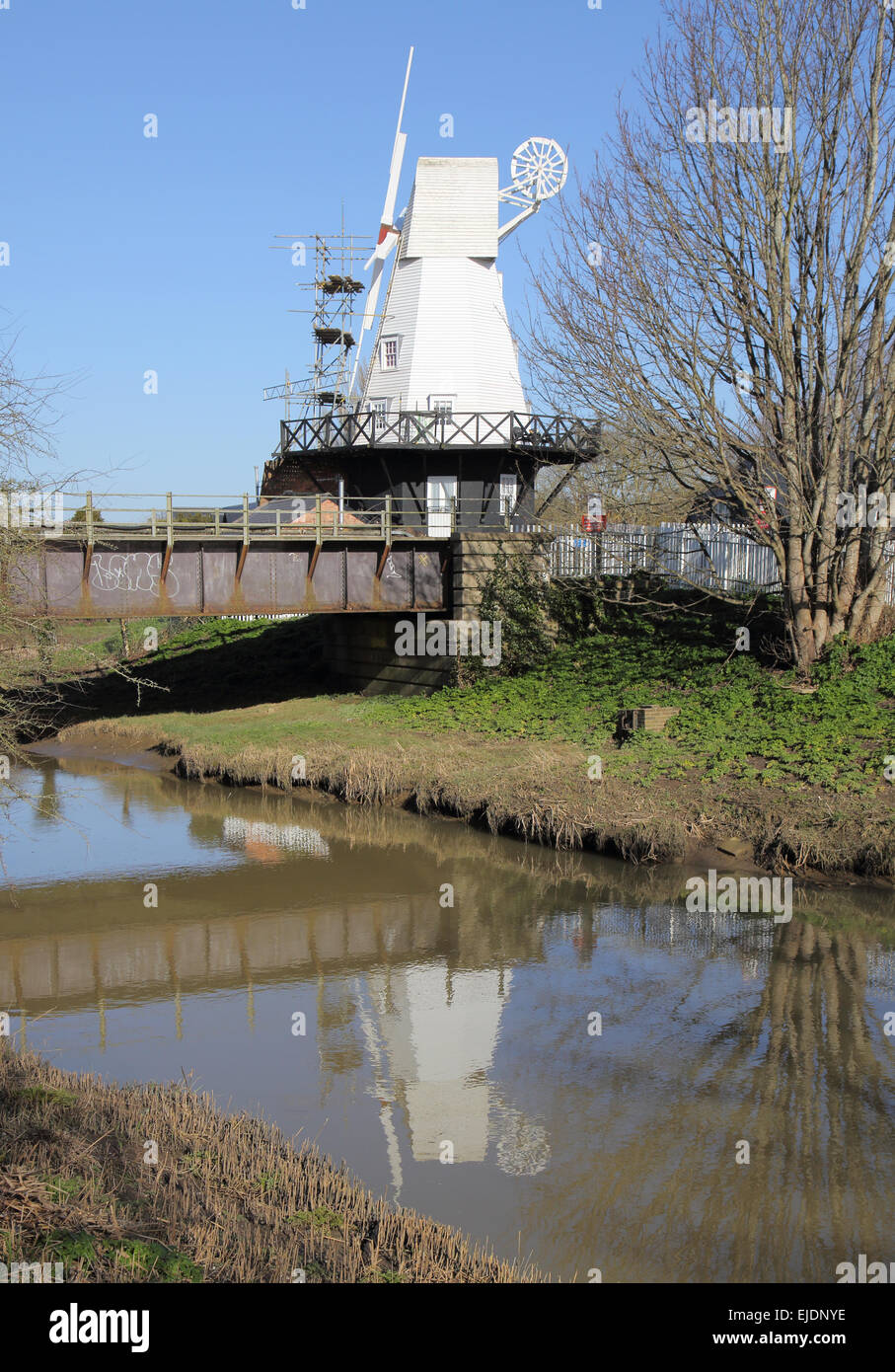 gibbet smock windmill in rye in east sussex Stock Photo - Alamy