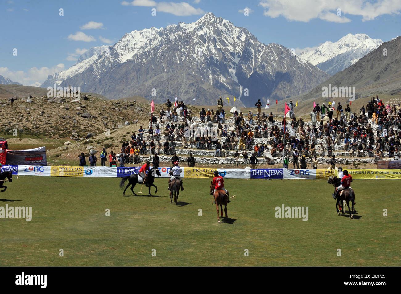 Rival polo teams from Chitral and Gilgit compete during the worlds ...