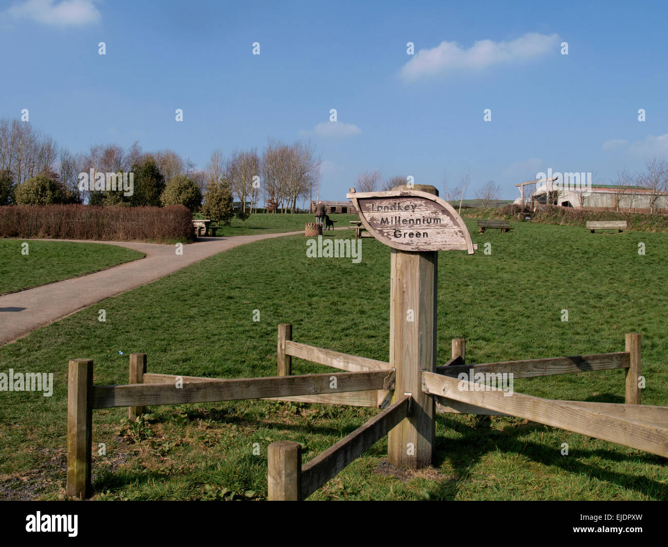Landkey Millennium Green, Devon, UK Stock Photo - Alamy