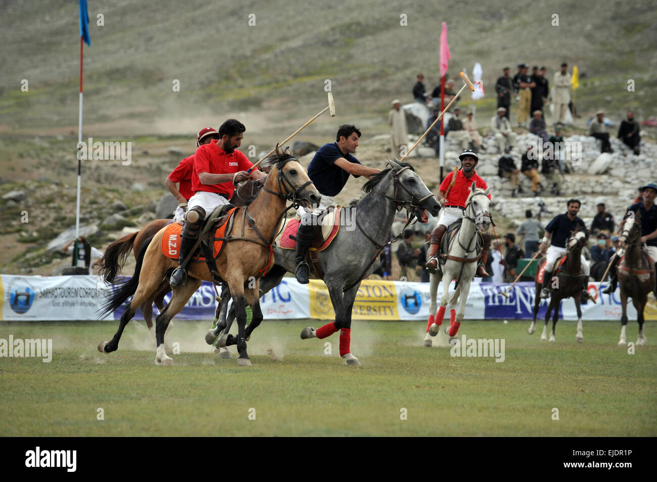 Rival polo teams from Chitral and Gilgit compete during the worlds ...