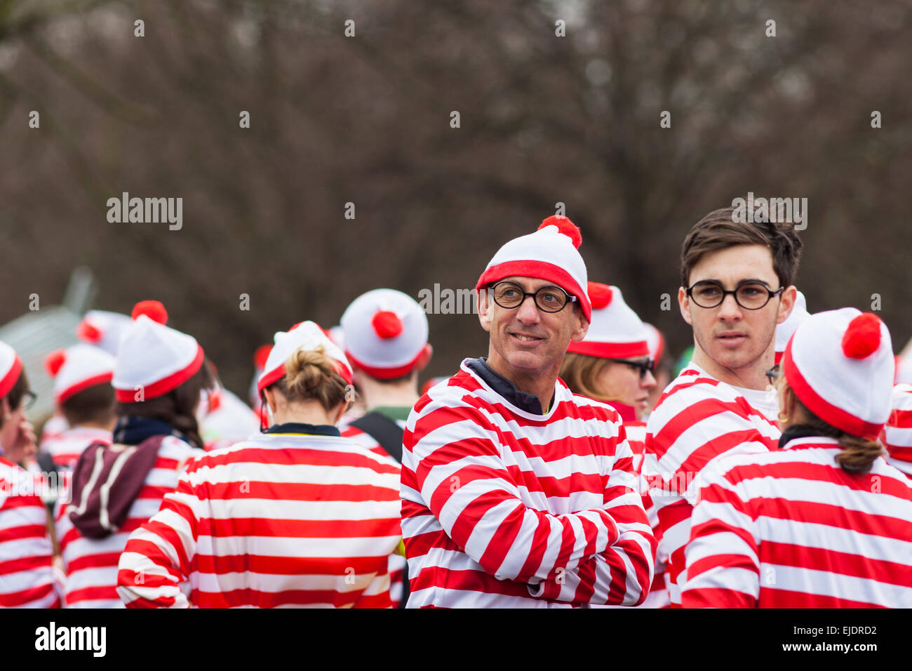 London, UK. 22nd March, 2015. London's 3rd annual Where's Wally Fun Run ...