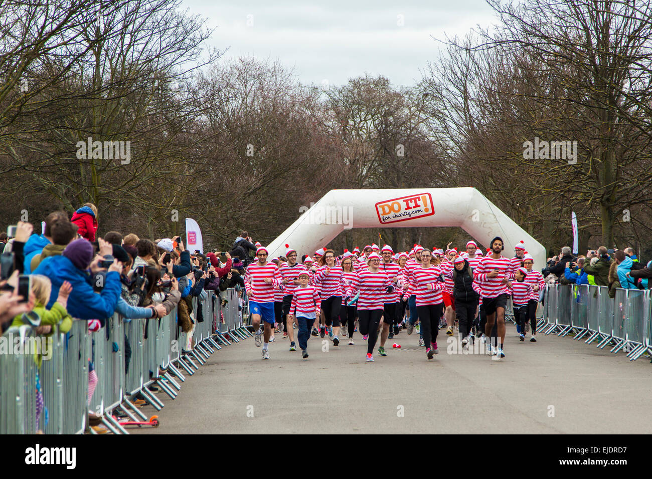 London, UK. 22nd March, 2015. London's 3rd annual Where's Wally Fun Run ...