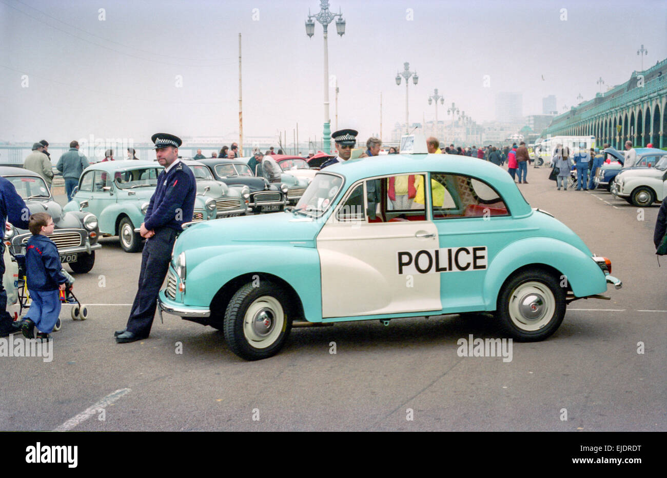 Restored police cars at a Morris Minor convention in Brighton, East ...