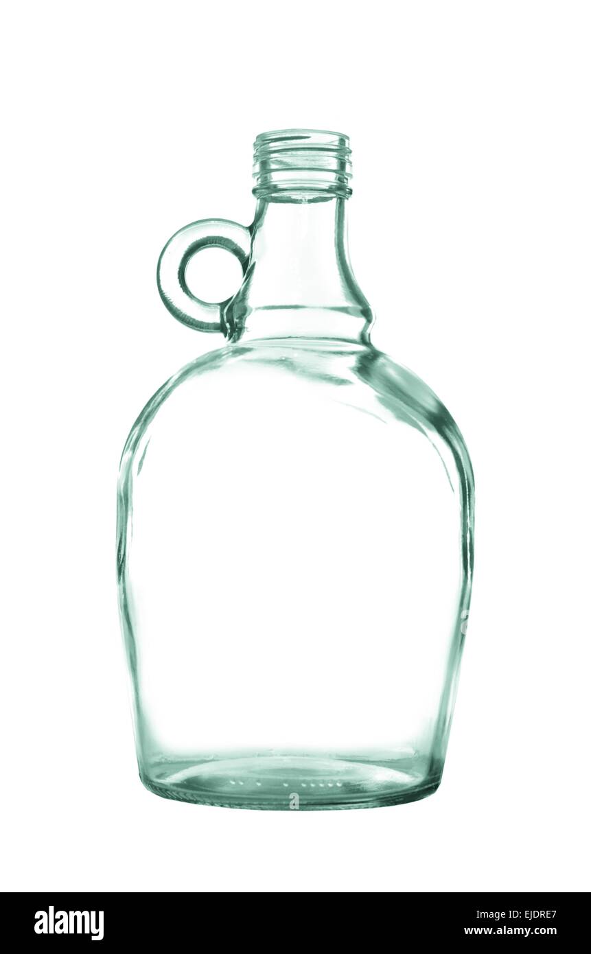 transparent glass bottle on white background Stock Photo - Alamy
